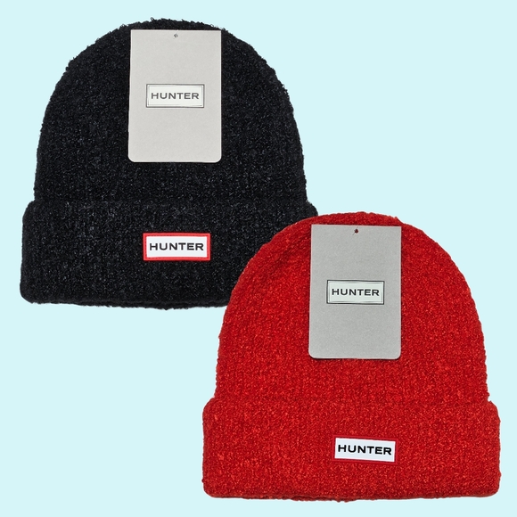 Hunter | Accessories | Bundle 2 Hunter Hats Beanies Red Black Texture ...